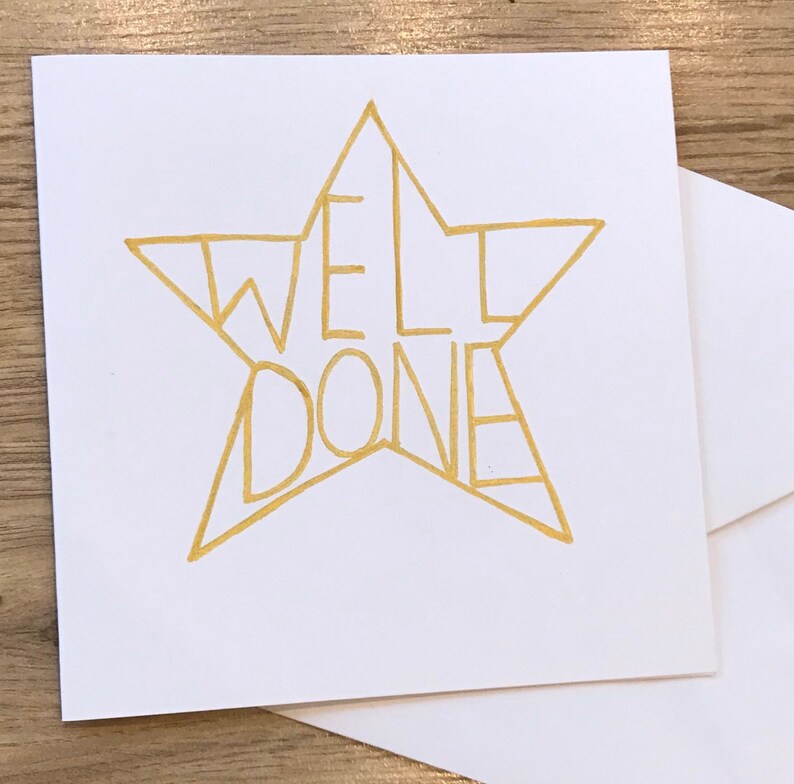 You Are a Star Card Well Done Card Congratulations Card | Etsy