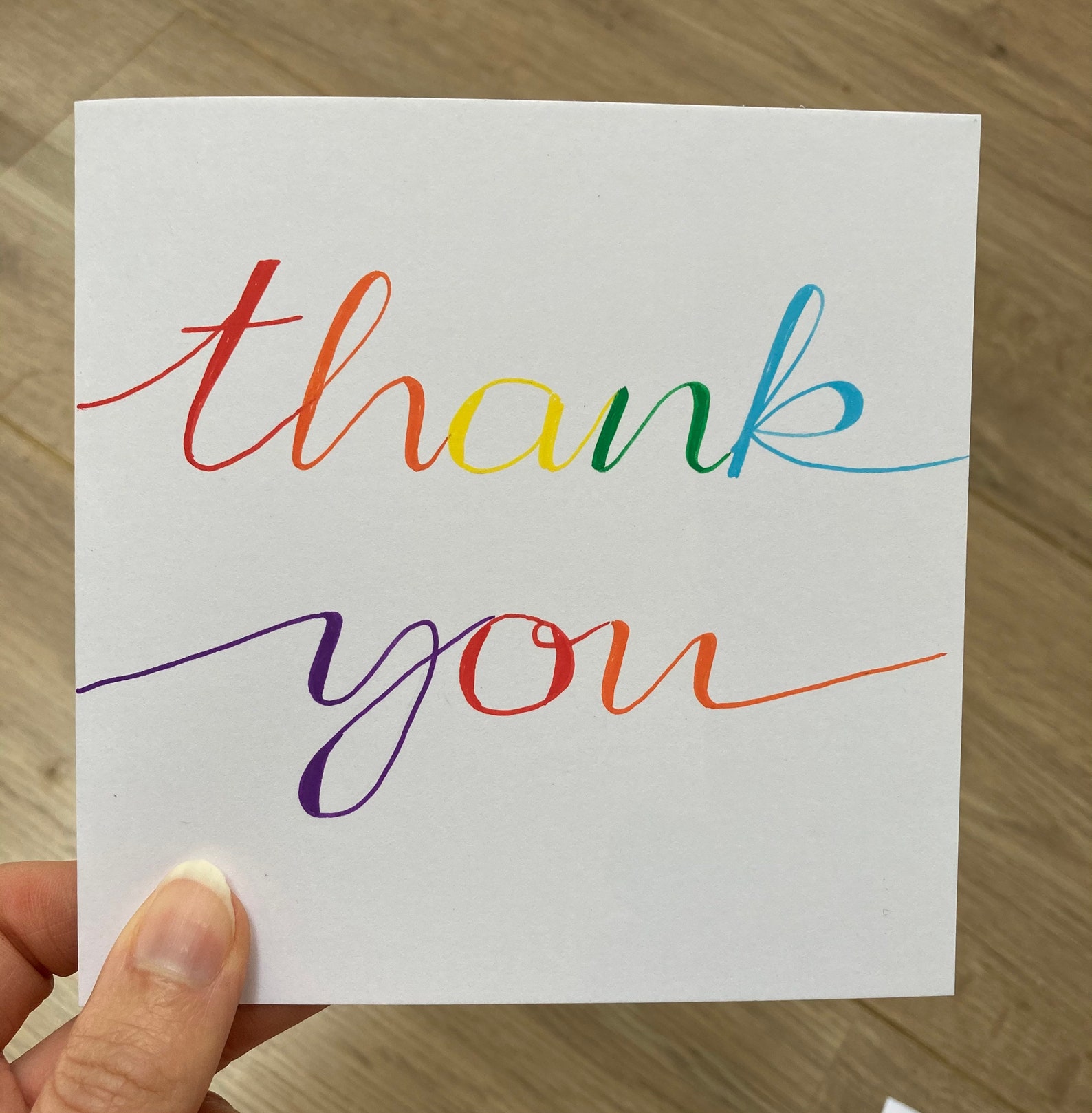 3 Pack Rainbow Thank You Card Rainbow Thank You Rainbow | Etsy