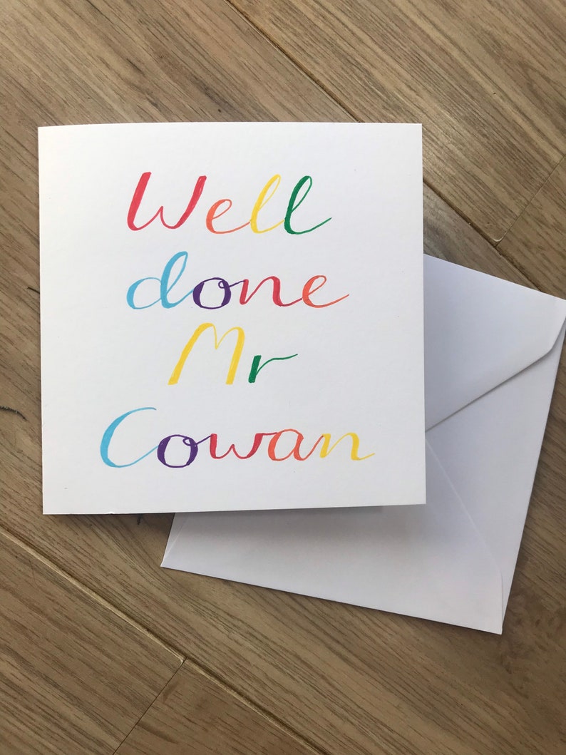 Rainbow Well Done Card - Well Done Card - Great Job - Congratulations ...