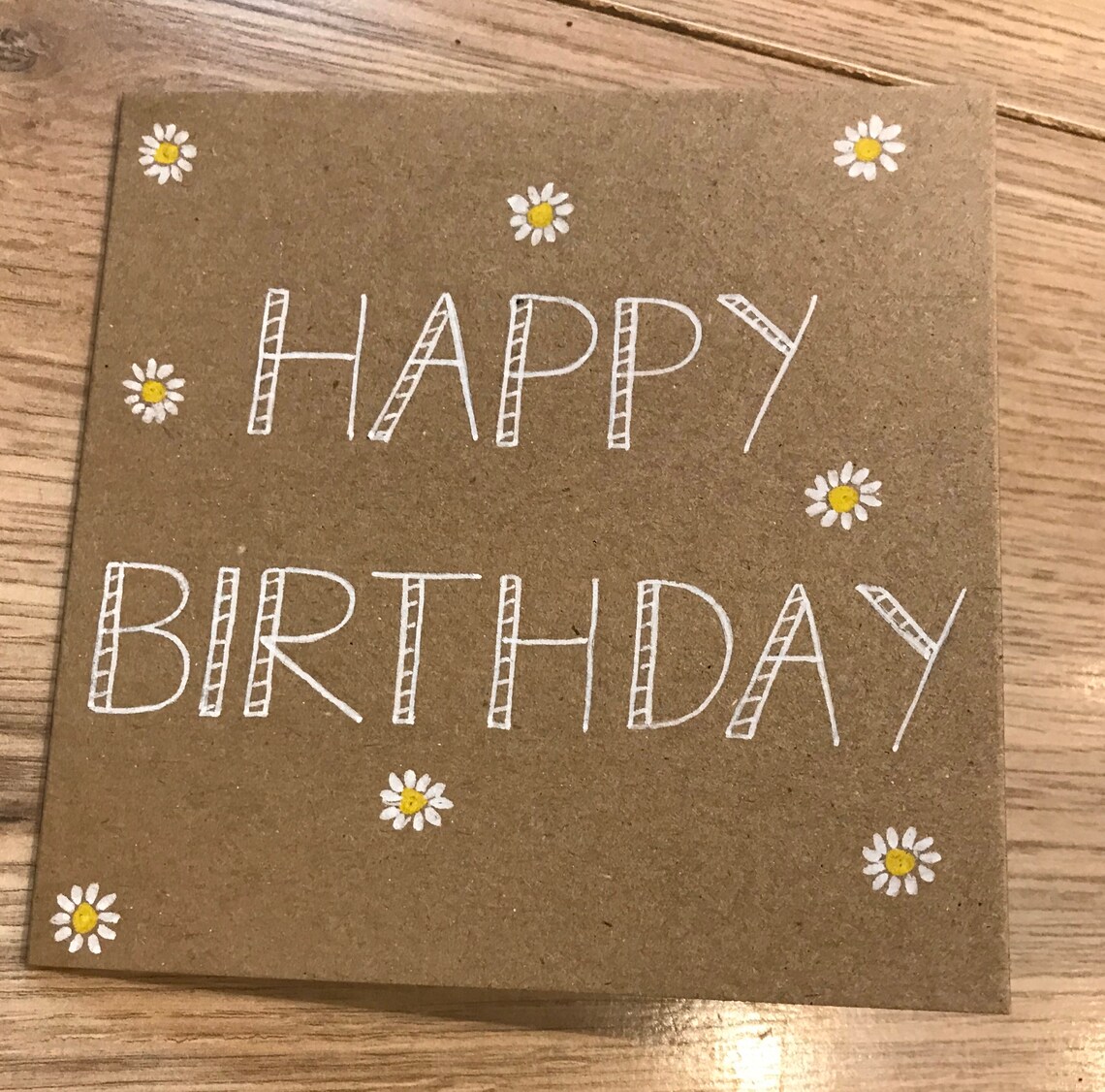 Daisy Birthday Card Flower Birthday Card Happy Birthday | Etsy