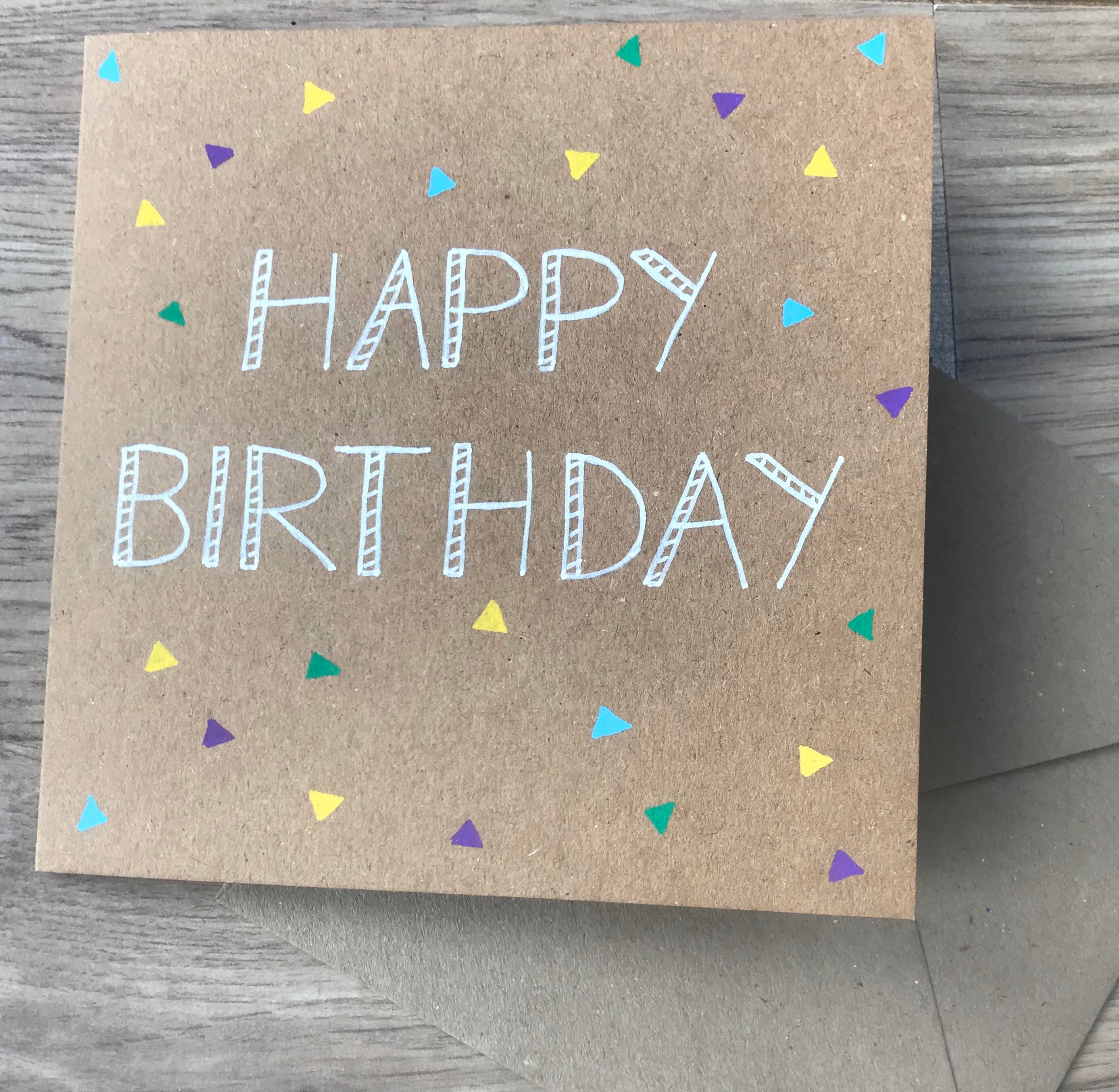 Confetti birthday card happy birthday card adult birthday | Etsy
