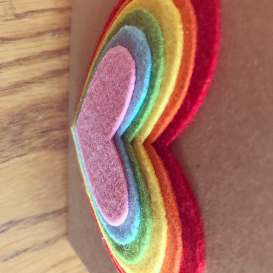 Rainbow Heart Card 3D Card Rainbow Card Love - Etsy