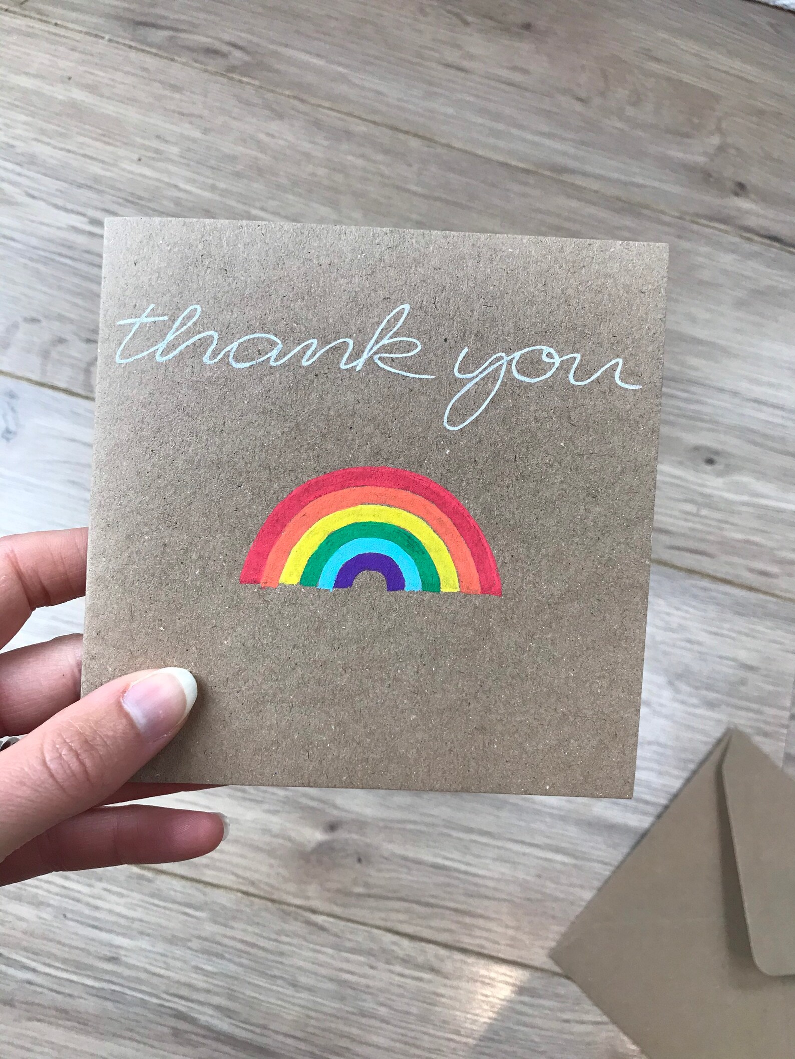 Rainbow Thank You Card - Rainbow Card - Thank You Card - General Card ...