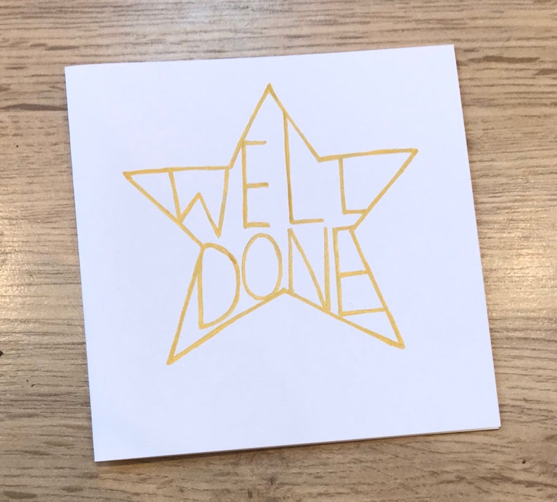 You Are a Star Card Well Done Card Congratulations Card | Etsy