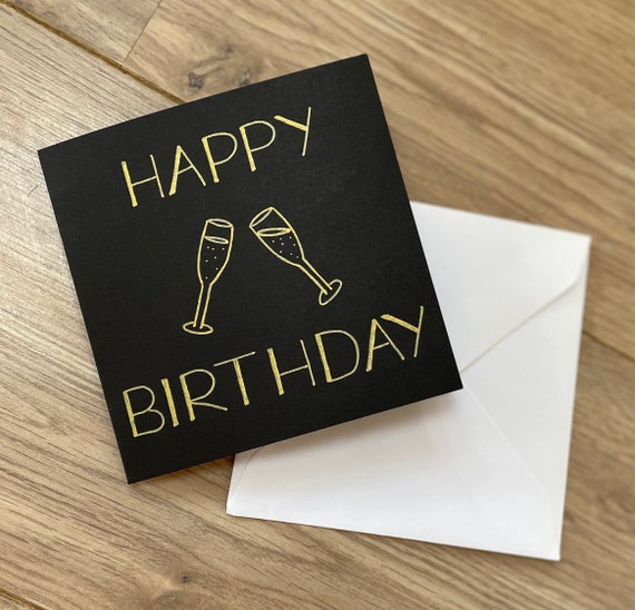 Prosecco Birthday Card Champagne Birthday Card Alcohol - Etsy