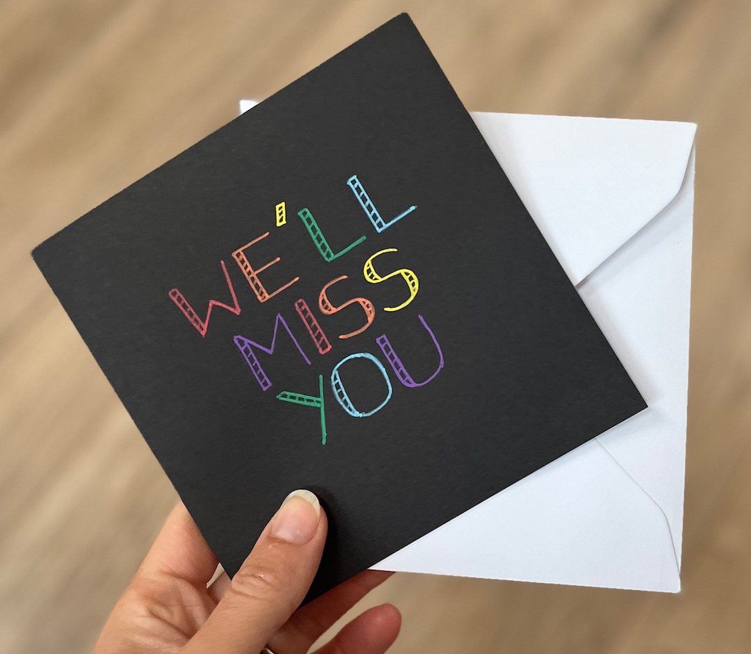We’ll Miss You Card - Miss You Card - Leaving Card - Retirement Card ...