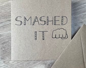 You Smashed It Card - Etsy