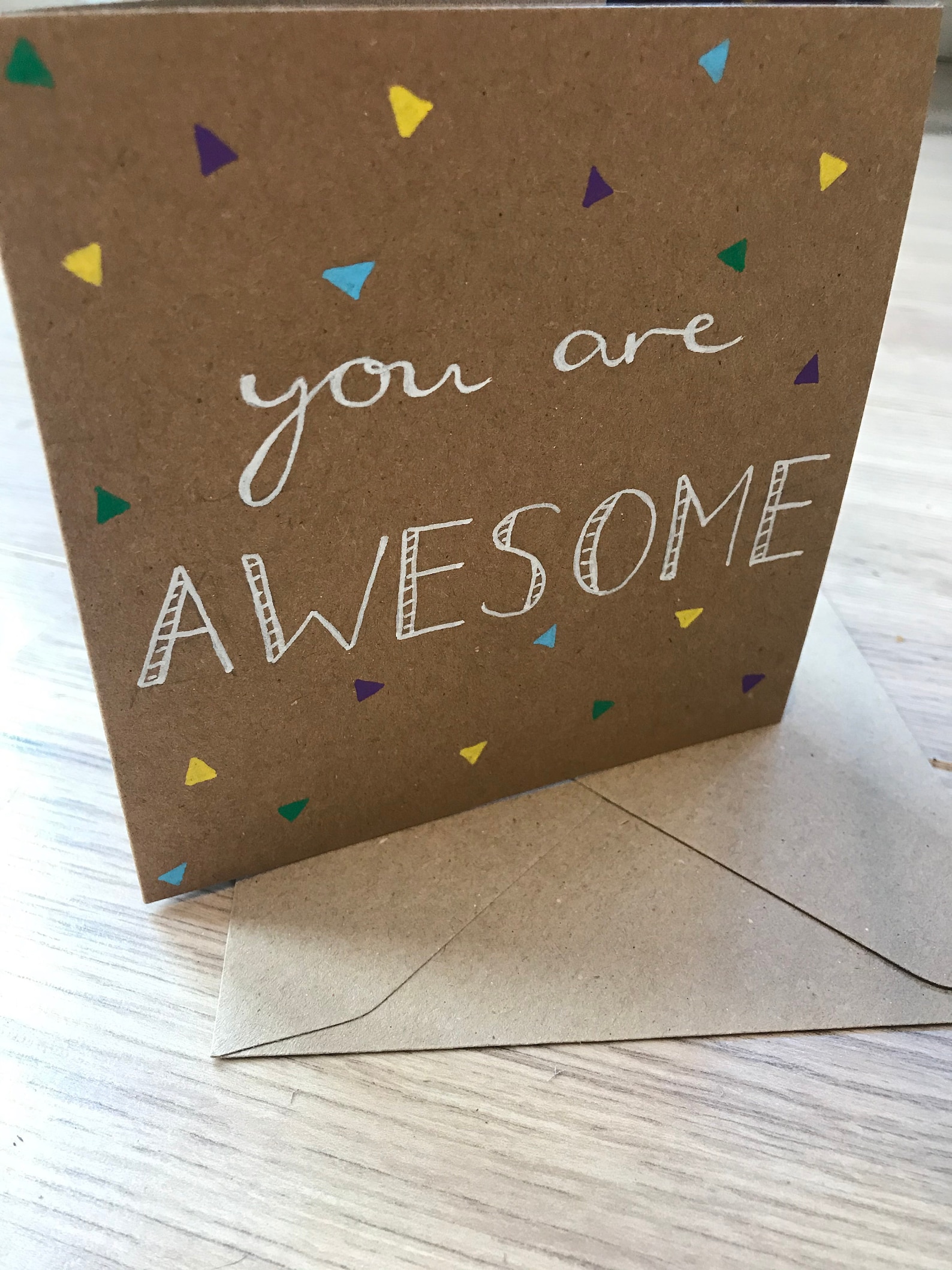 You are awesome card awesome card confetti card well | Etsy