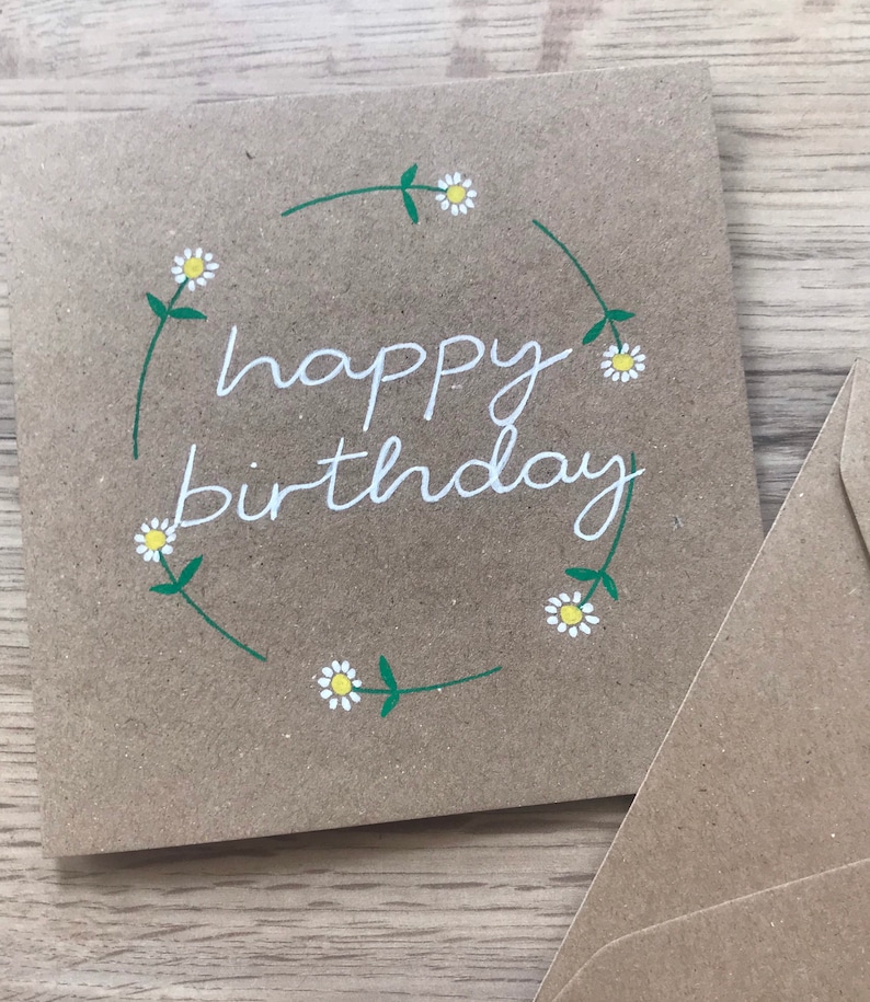 Daisy Birthday Card Daisy Card Birthday Card - Etsy