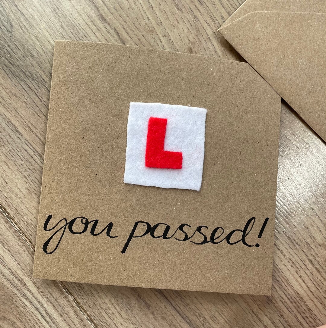 Driving Test Congratulations - Driving Test Pass Card - Well Done for ...