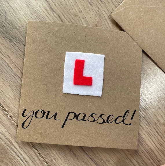 Driving Test Congratulations Driving Test Pass Card Well | Etsy