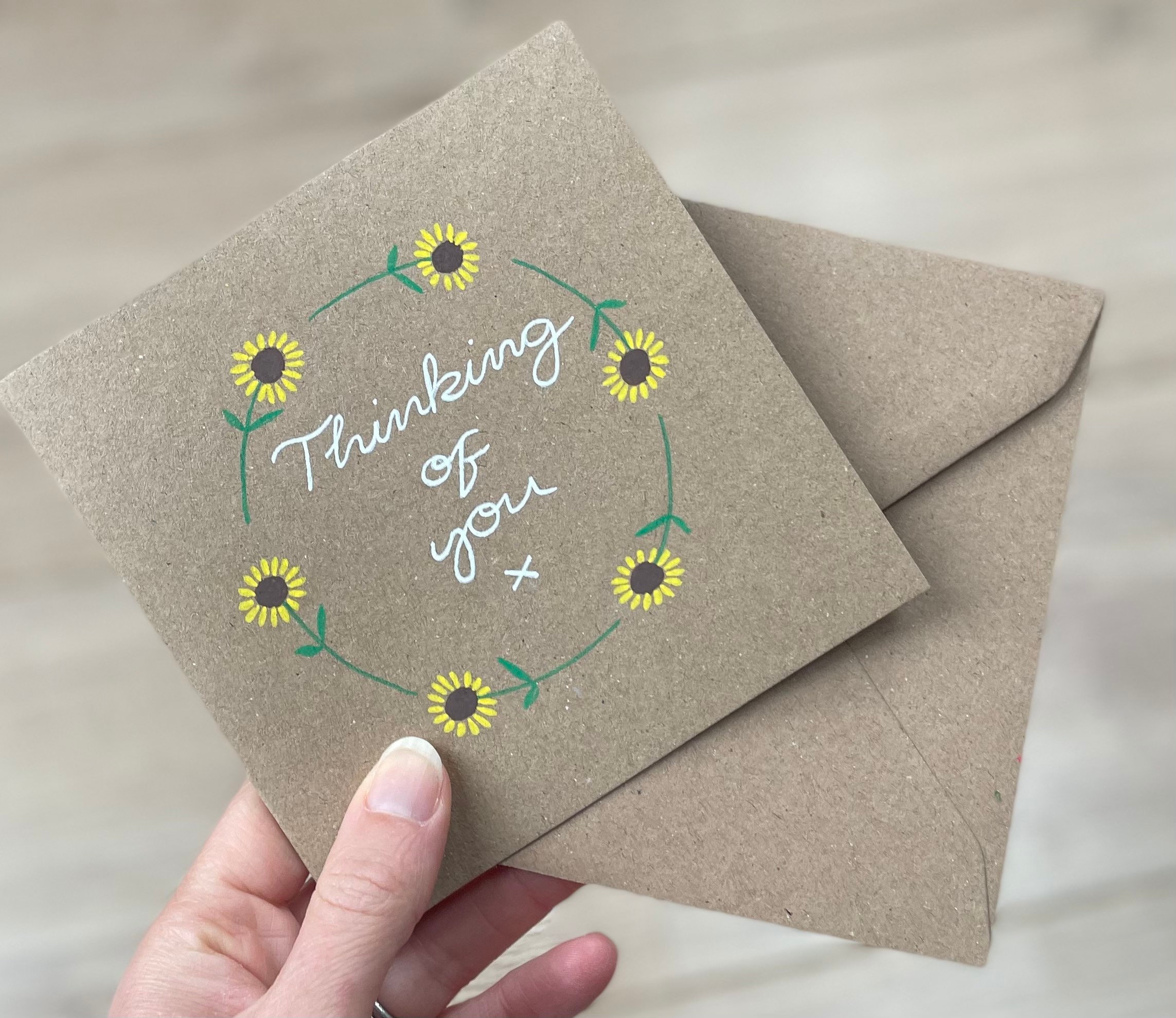 Sunflower Thinking of You Card - Sunflower Card - Thinking of You Card ...