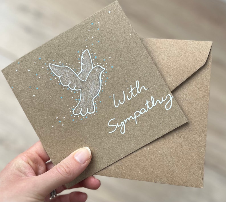 Dove Sympathy Card - Sympathy Card - Condolence Card - in Sympathy Card ...