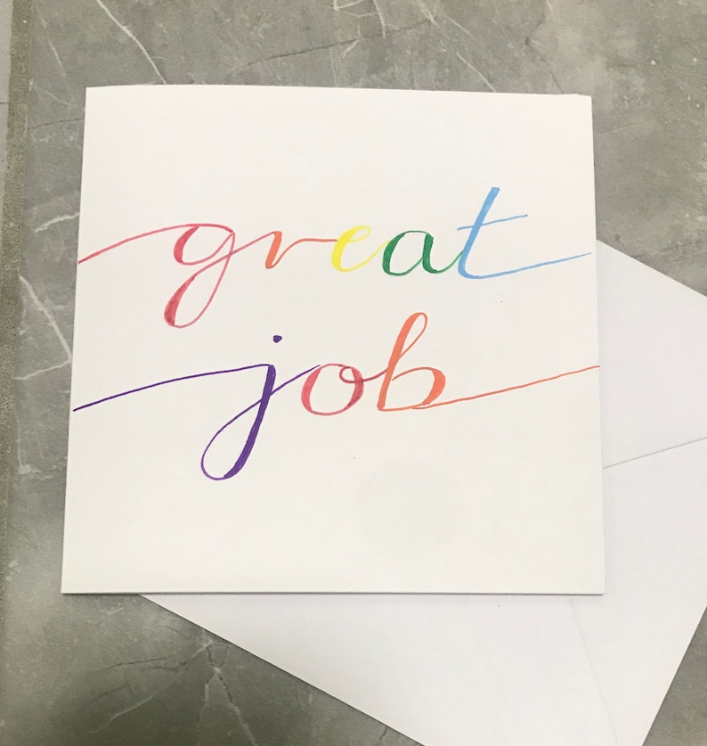 Great Job Card Well Done Card Congratulations Card - Etsy
