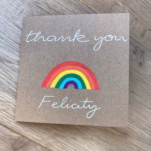 Rainbow Thank You Card - Rainbow Card - Thank You Card - General Card ...
