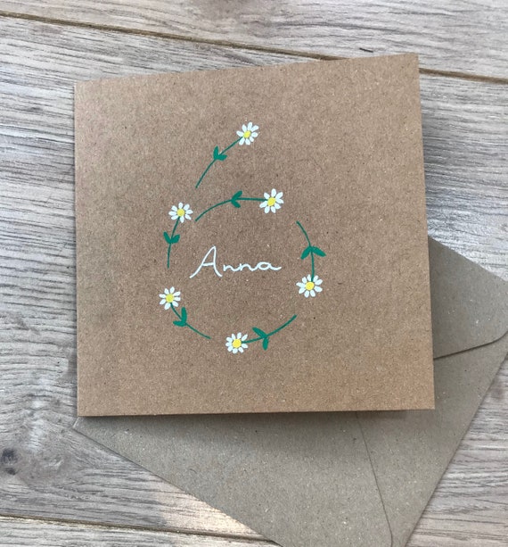 Personalised Daisy Birthday Card Daisy Card Personalised | Etsy