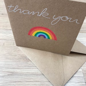 Rainbow Thank You Card - Rainbow Card - Thank You Card - General Card ...