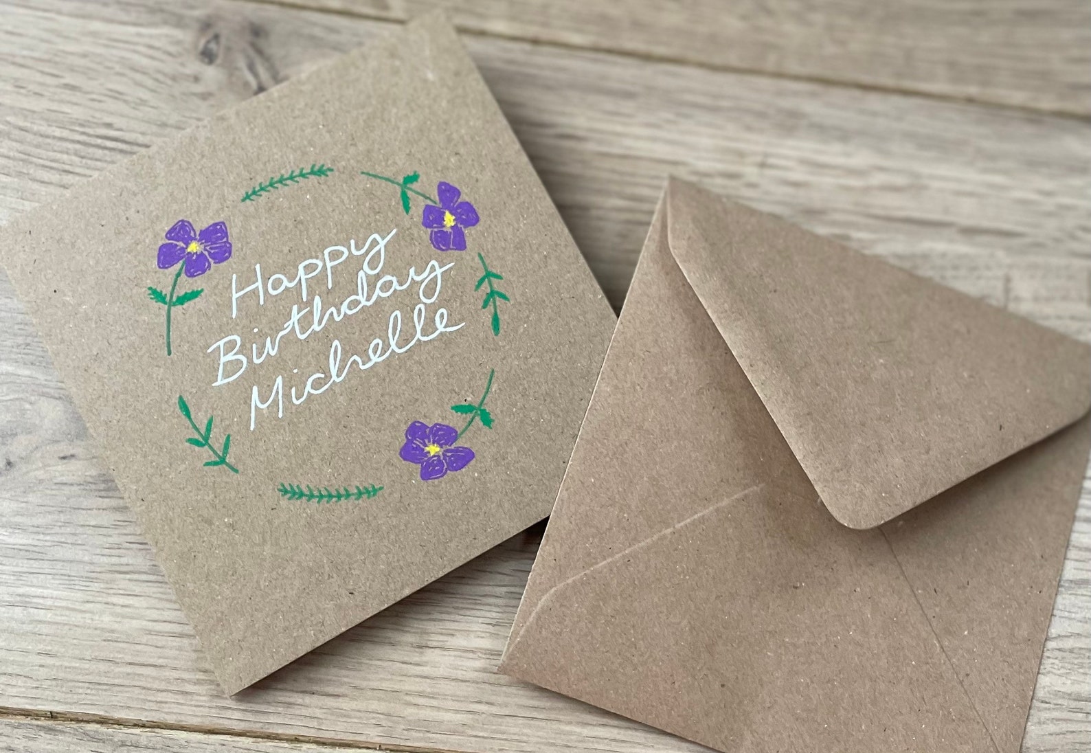 Violet Birthday Card - Violet Card - Birthday Card - Personalised ...