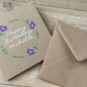 Violet Birthday Card - Violet Card - Birthday Card - Personalised ...