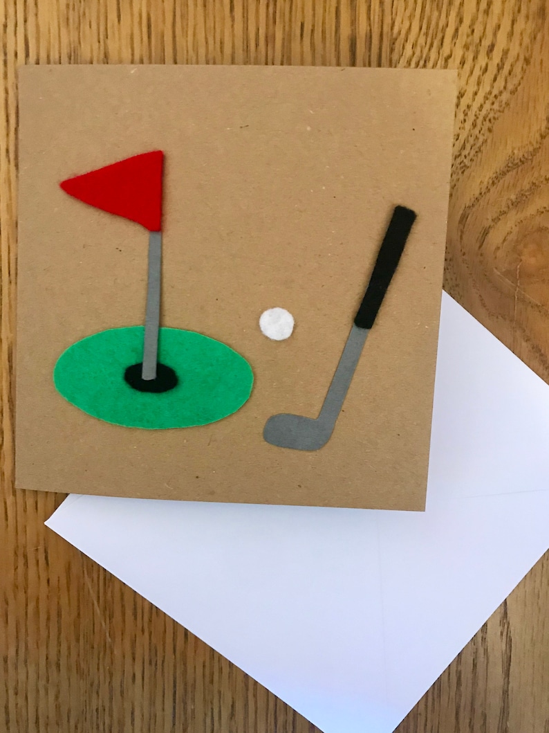 Golf Card Golf Birthday Card Sports Lover Golf Lover - Etsy