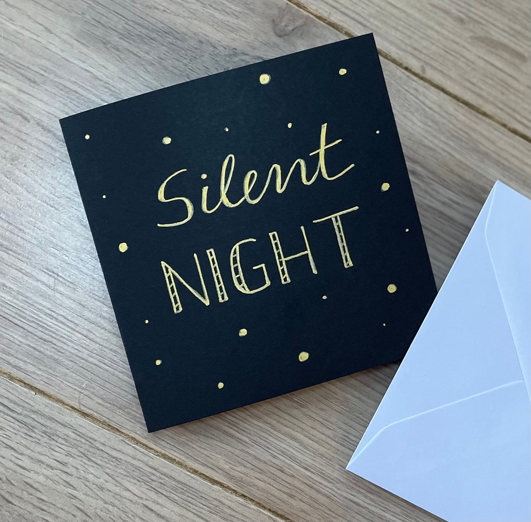Silent Night Card Christmas Card Xmas Card Traditional Christmas Card ...