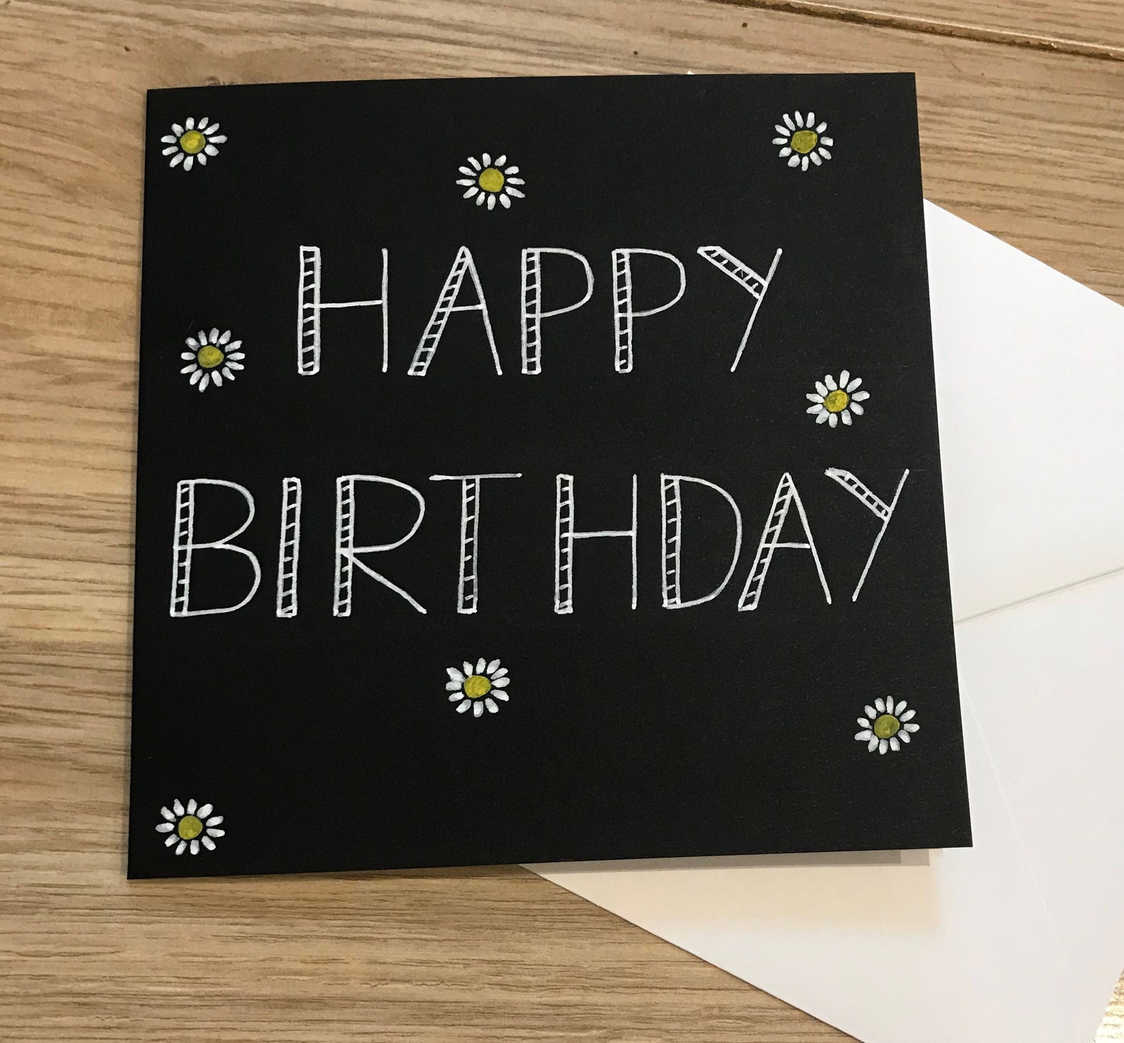 Daisy Birthday Card - Flower Birthday Card - Happy Birthday Card ...