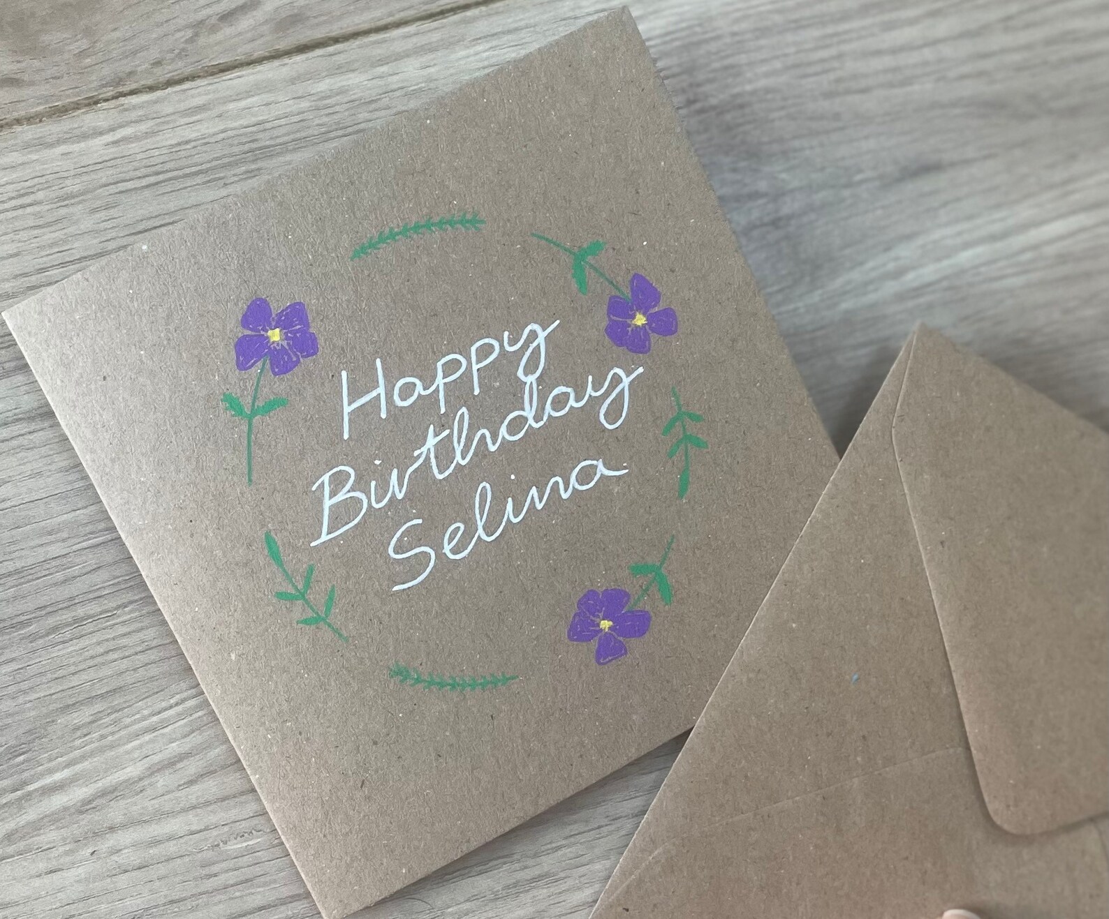 Violet Birthday Card - Violet Card - Birthday Card - Personalised ...
