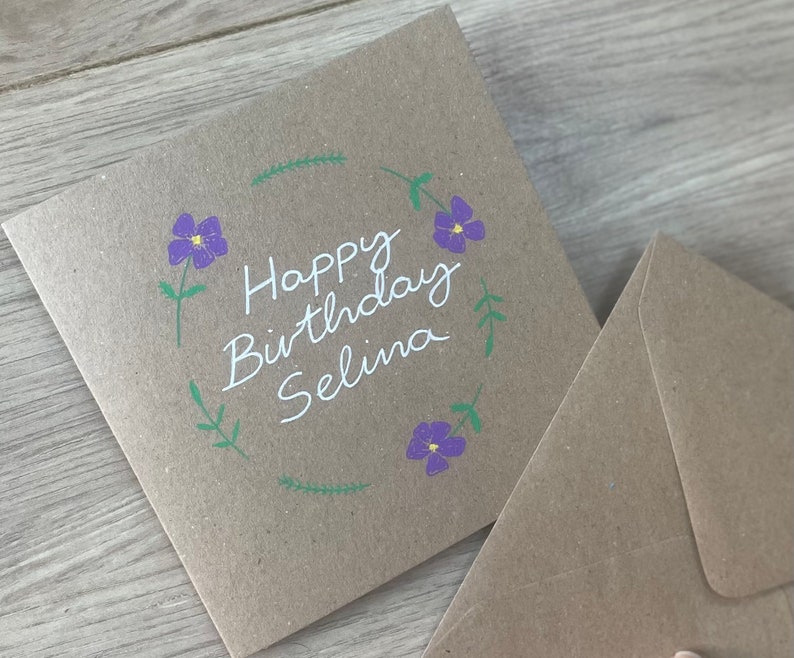 Violet Birthday Card - Violet Card - Birthday Card - Personalised ...