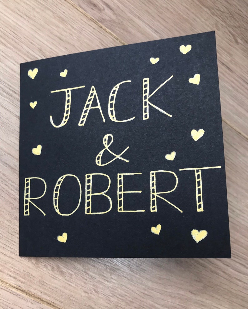 Mr and Mr Card Wedding Card Personalised Card Male - Etsy