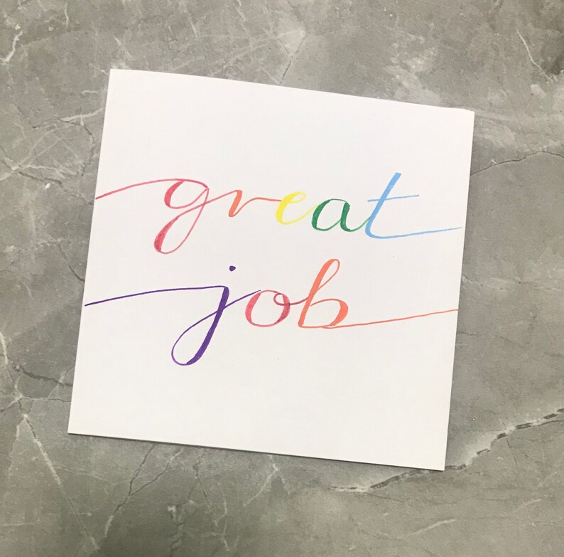 Great Job Card Well Done Card Congratulations Card - Etsy