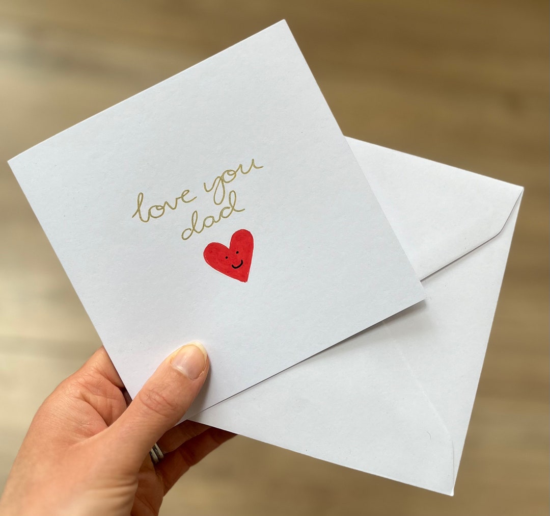 Love You Dad Card - Love You Daddy Card - Fathers Day Card - Dad Card ...