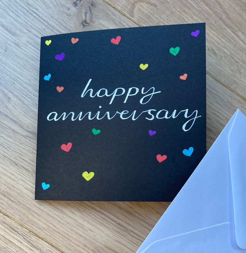 Rainbow Anniversary Card - Wedding Anniversary Card - Happy Anniversary ...