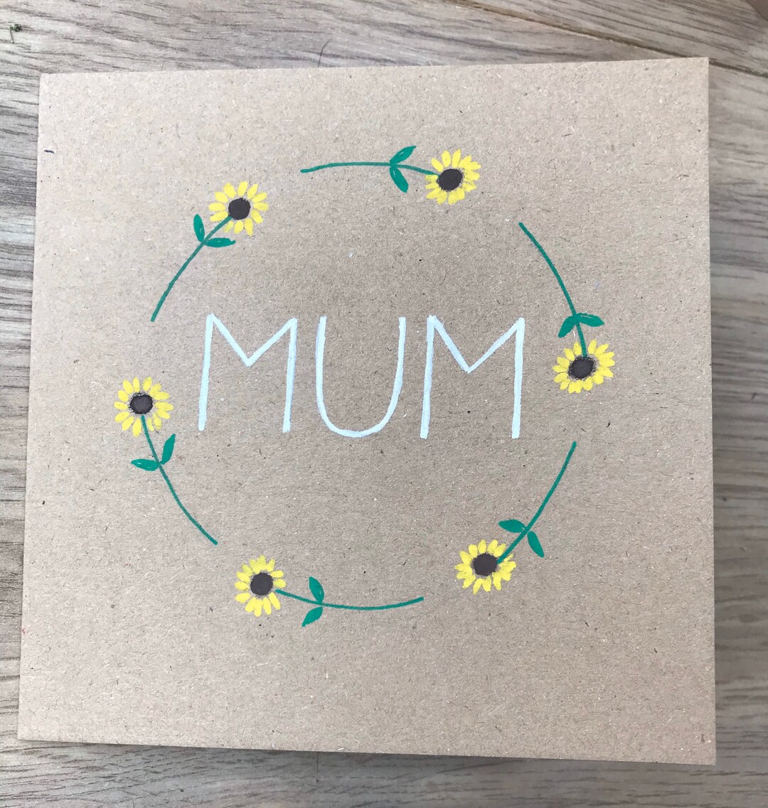 Sunflower Mum Card Sunflower Card Mothers Day Card Mum - Etsy