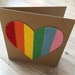 Rainbow Heart Card Rainbow Card Valentines Day Card - Etsy