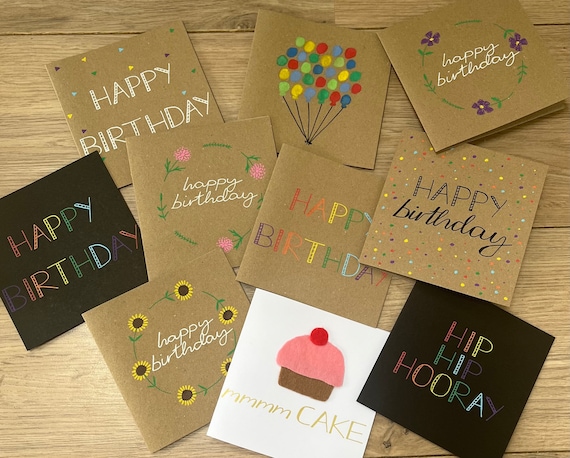 Pack of 10 Mixed Birthday Cards Birthday Card Pack Pack of - Etsy