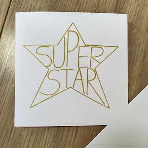 Superstar Card - Super Star - Well Done Card - Great Job ...