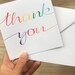 Rainbow Thank You Card Thank You Card Rainbow Wording - Etsy