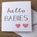 Hello Babies Card Twins Card Boy Twins Girl Twins Boy - Etsy