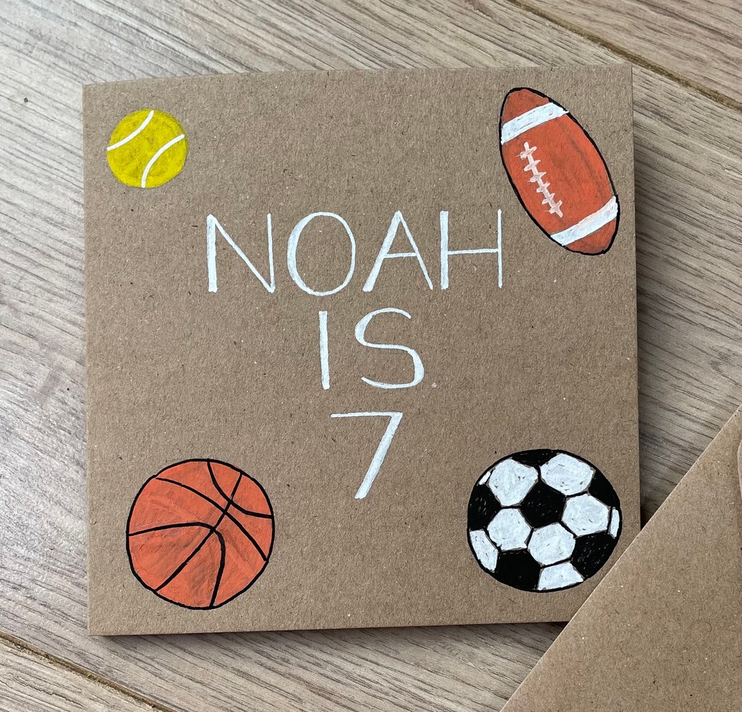Sports Birthday Card - Sporting Card - Football Card - Basketball Card ...