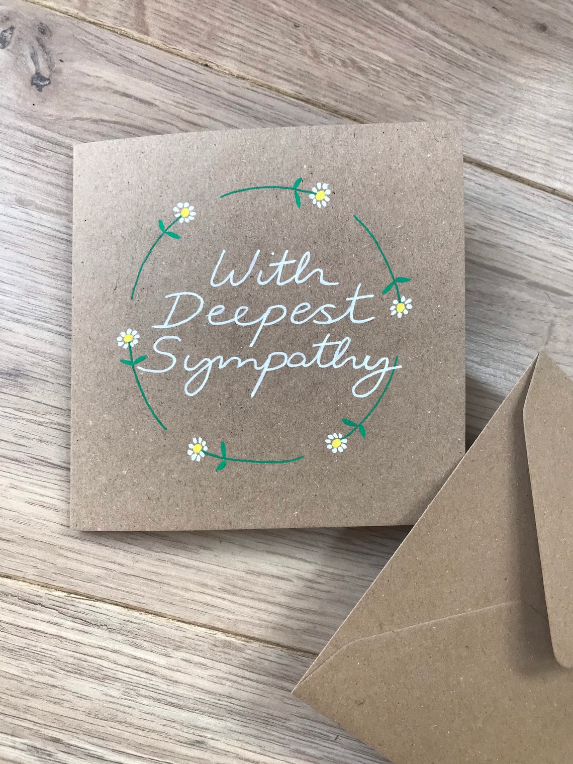 With Deepest Sympathy Card Floral Sympathy Card - Etsy
