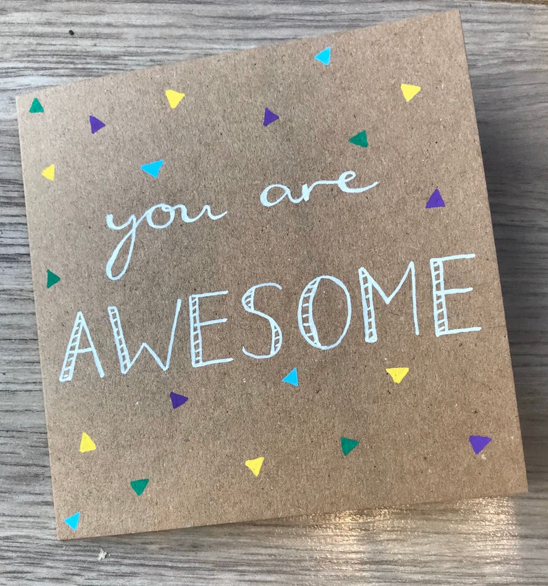 You Are Awesome Card - Awesome Card - Confetti Card - Well Done ...