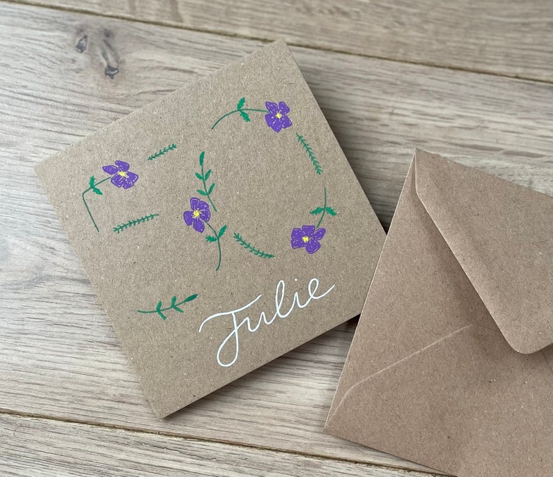 Violet Birthday Card - Violet Card - Birthday Card - Personalised ...