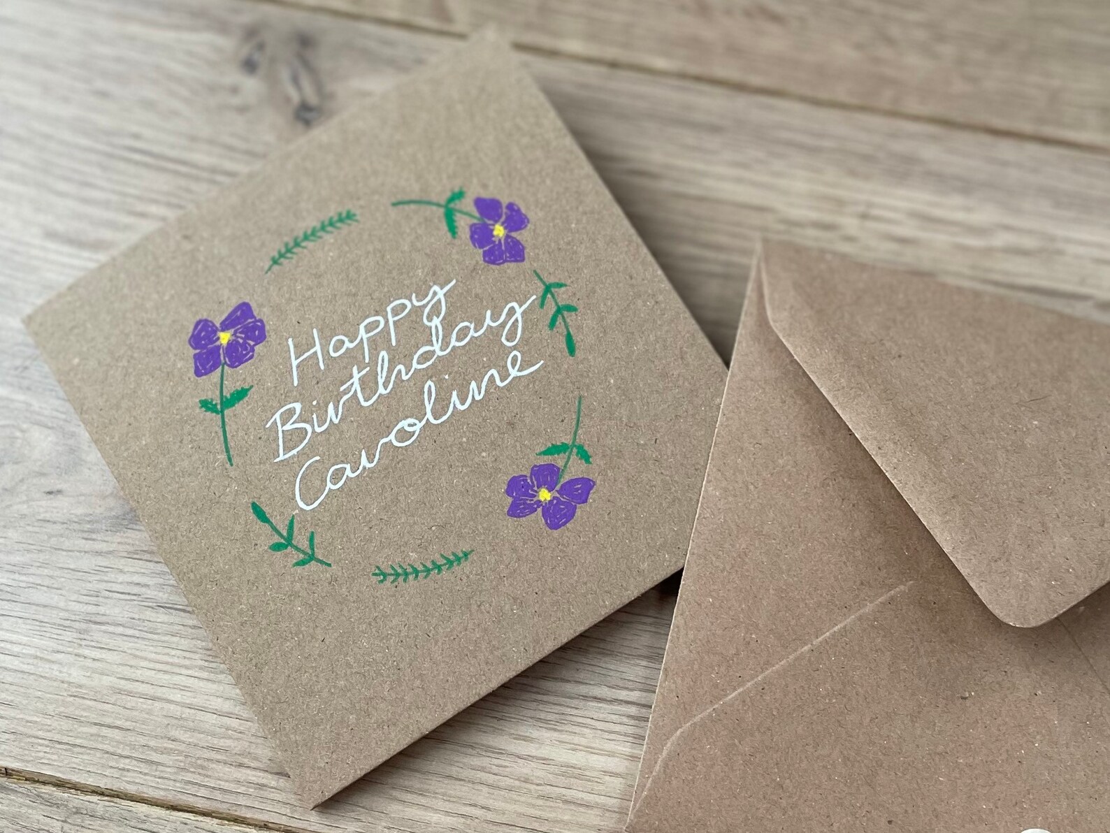 Violet Birthday Card - Violet Card - Birthday Card - Personalised ...