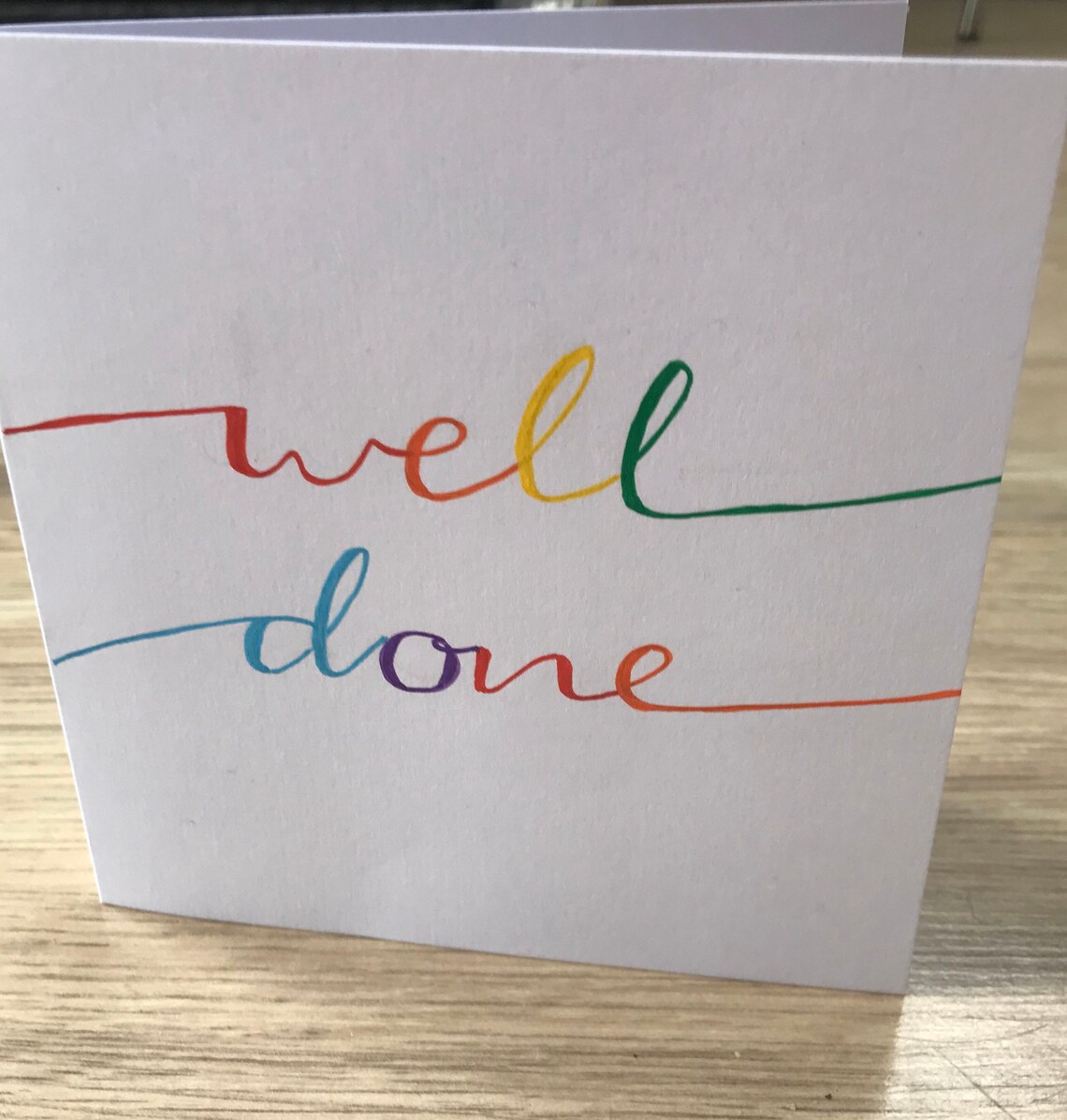 Rainbow Well Done Card - Well Done Card - Great Job - Congratulations ...