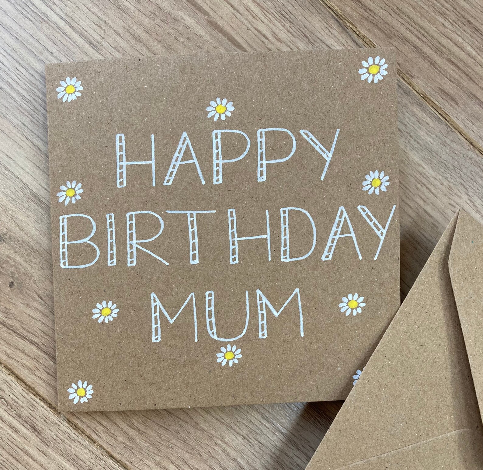 Daisy Birthday Card - Flower Birthday Card - Happy Birthday Card ...