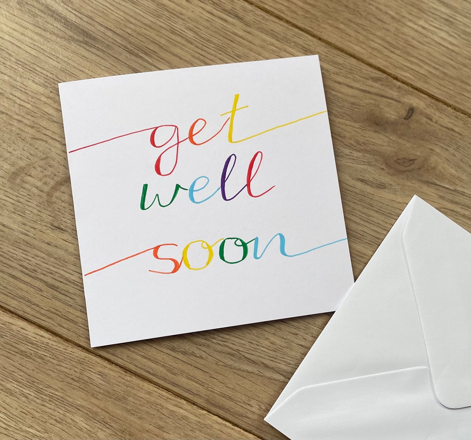 Rainbow Get Well Soon Card Get Well Soon Card Feel Better - Etsy