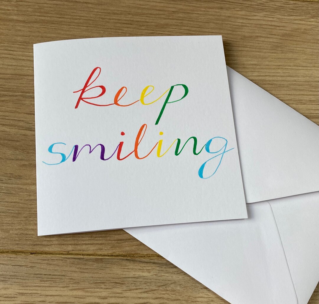 Keep Smiling Card - Happy Card - Positivity Card - Good Vibes Card ...