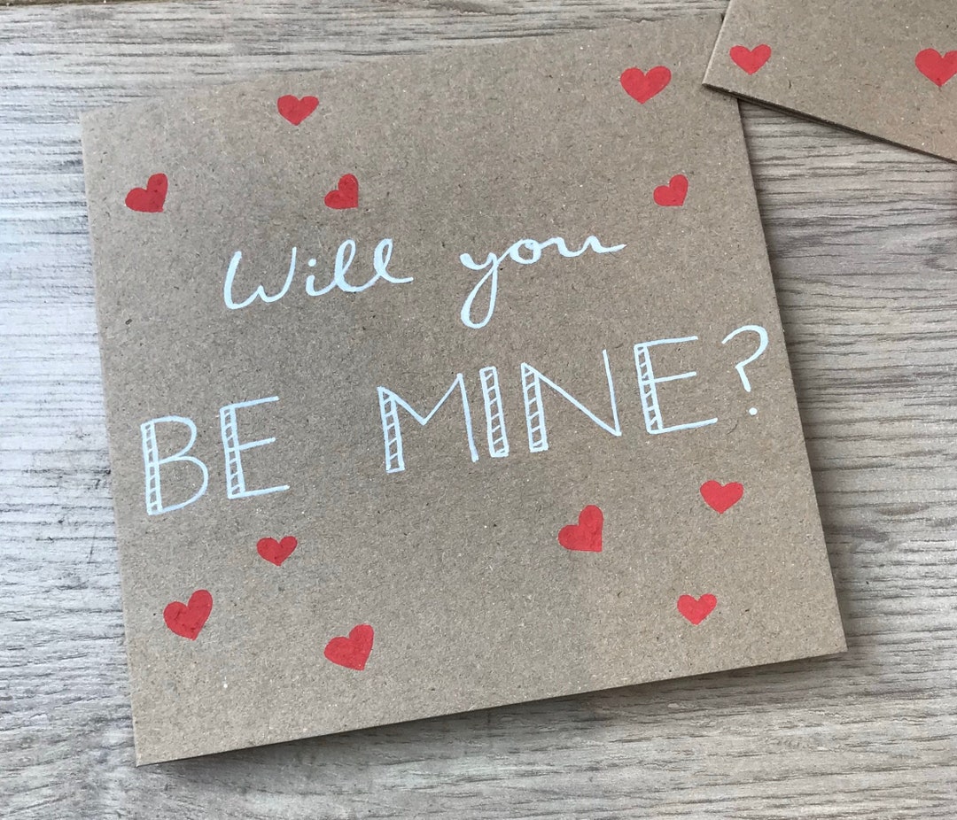 Will You Be Mine Card - Be Mine - Proposal Card - Valentines Card ...