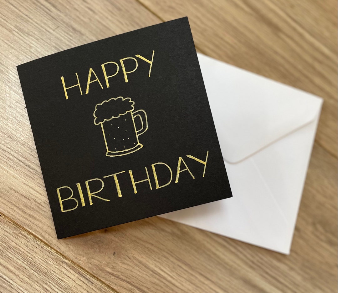 Beer Birthday Card - Birthday Card - Ale Birthday Card - Lager Birthday ...