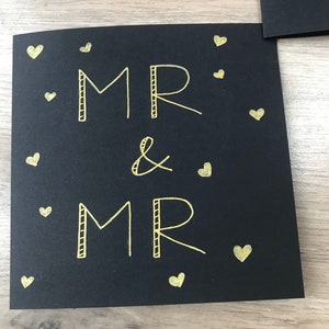Mr and Mr Card - Wedding Card - Personalised Card - Male Wedding Card ...